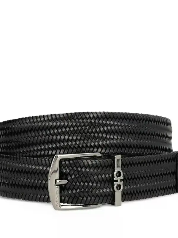 FERRAGAMO Woven Belt With Gancini Detail