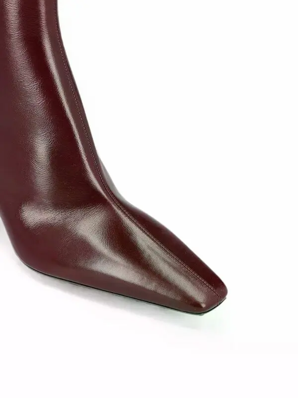 Saint Laurent Jill Booties In Smooth Leather