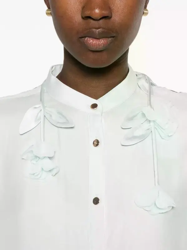 SELF-PORTRAIT Floral-embellished Shirt