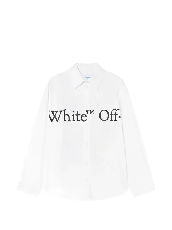 Off-White Bookish Scarf Poplin Overshirt - White