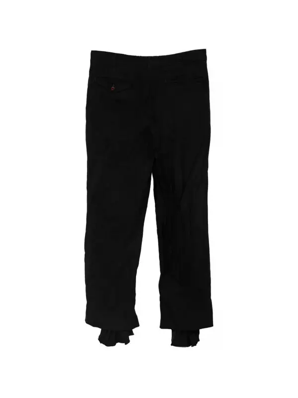 Comme Des Garçons Ruffled Zip-detail Trousers