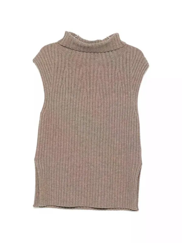 Eric Bompard Ribbed Sleeveless Vest