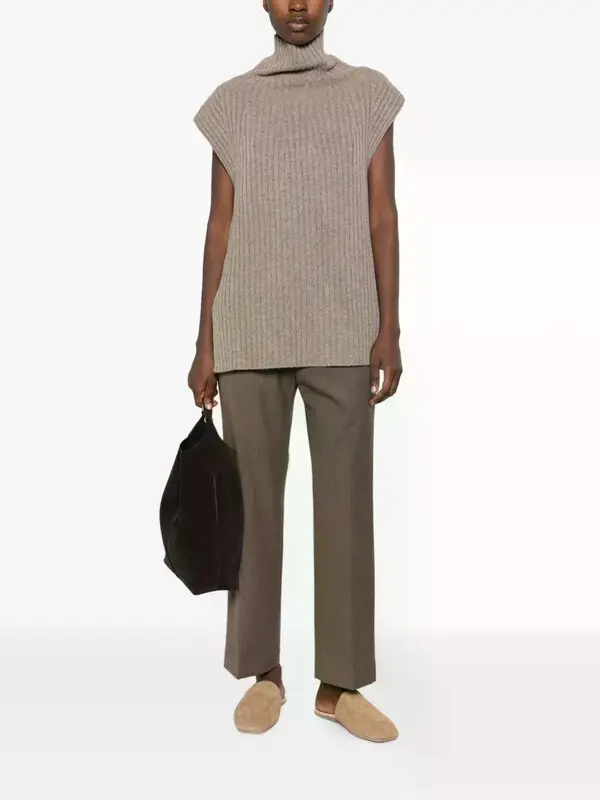 Eric Bompard Ribbed Sleeveless Vest