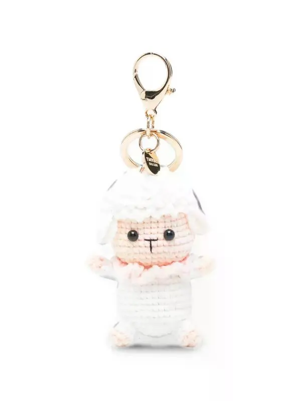 TWINSET Sheep-motif Keyring - White