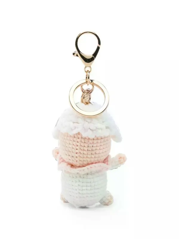 TWINSET Sheep-motif Keyring - White