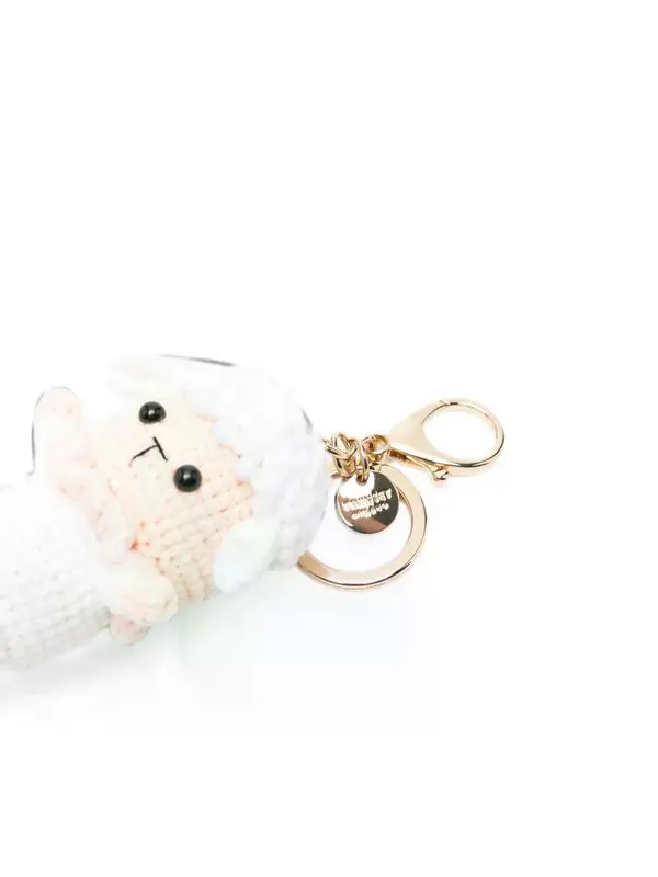 TWINSET Sheep-motif Keyring - White