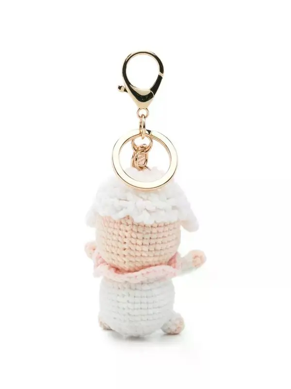 TWINSET Sheep-motif Keyring - White