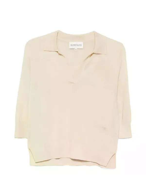 Eric Bompard Embroidered-logo T-shirt - Neutrals