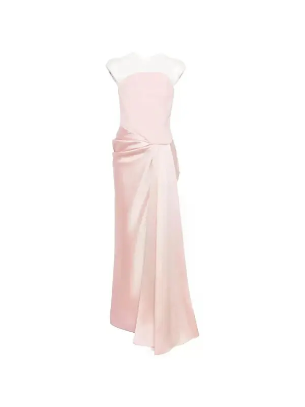 Solace London Seri Strapless Draped Maxi Dress
