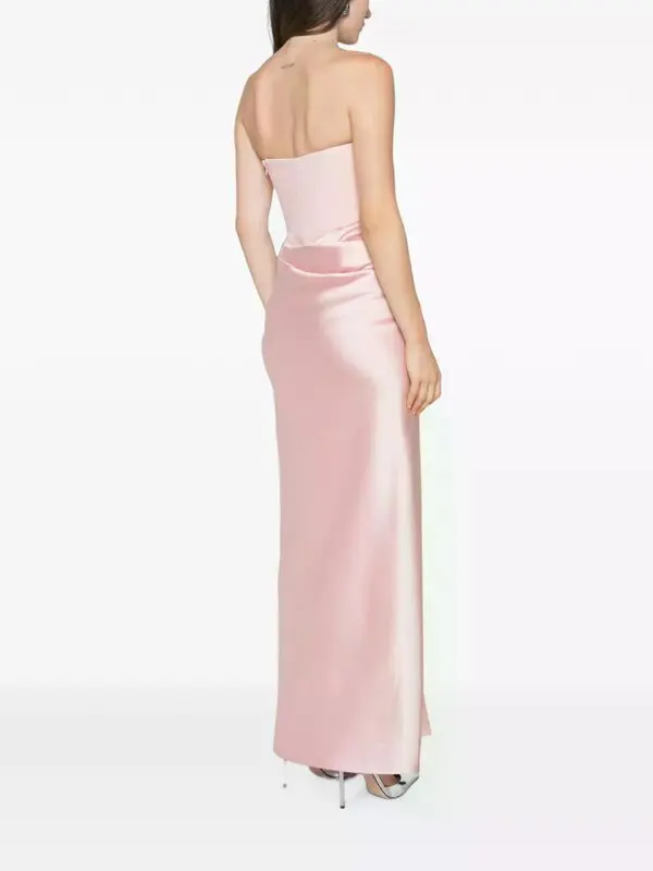 Solace London Seri Strapless Draped Maxi Dress