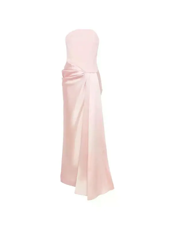 Solace London Seri Strapless Draped Maxi Dress