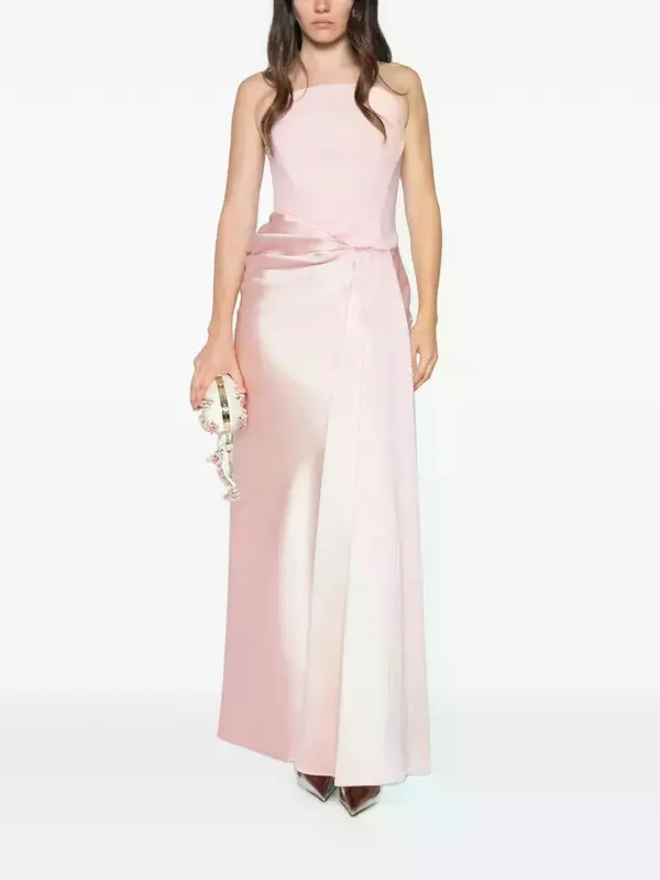 Solace London Seri Strapless Draped Maxi Dress