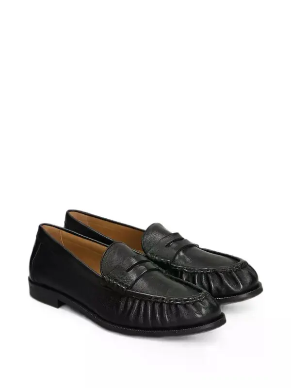JULIE DEE Ruched Penny Loafers