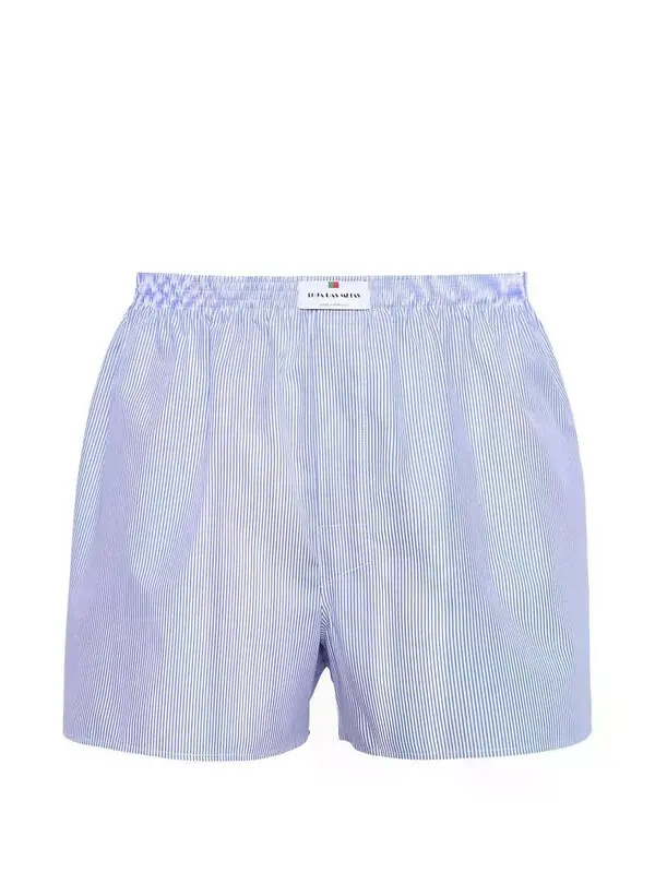LOJA DAS MEIAS Vertical-stripe Boxer Shorts - Blue