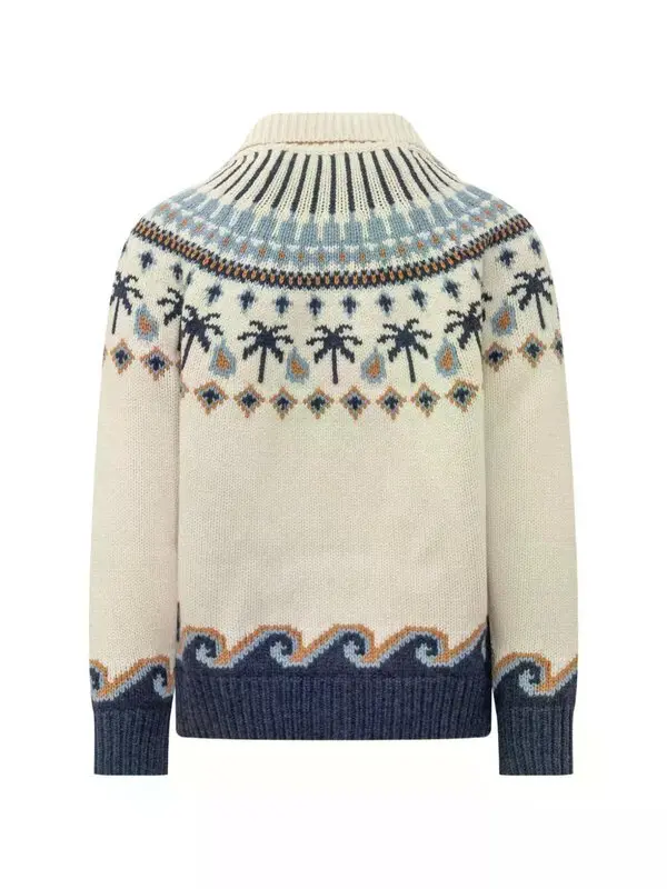 Alanui Sweet Winter Jacquard-knit Cardigan
