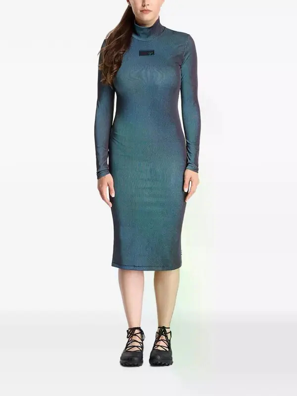 EA7 Technical Jersey Slim-fit Midi Dress
