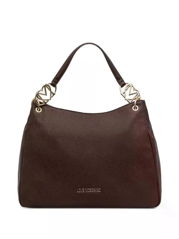 Moschino Logo-plaque Pebbled-texture Tote Bag