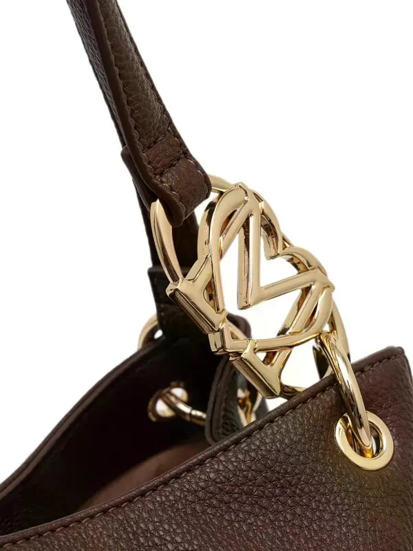 Moschino Logo-plaque Pebbled-texture Tote Bag