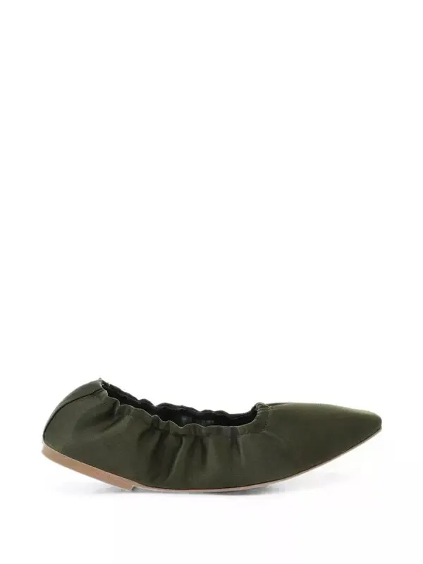 Aera Satin Square-toe Ballet Flats