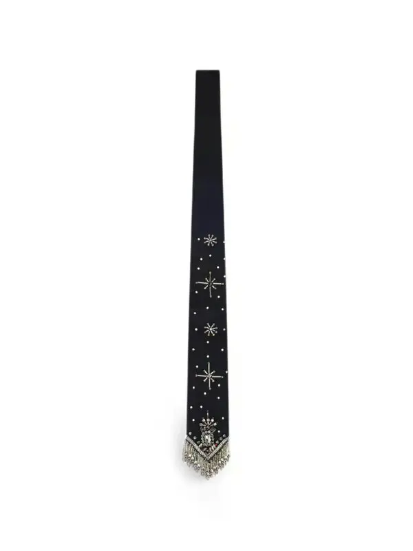 Pinko Embellished Fringed Tie