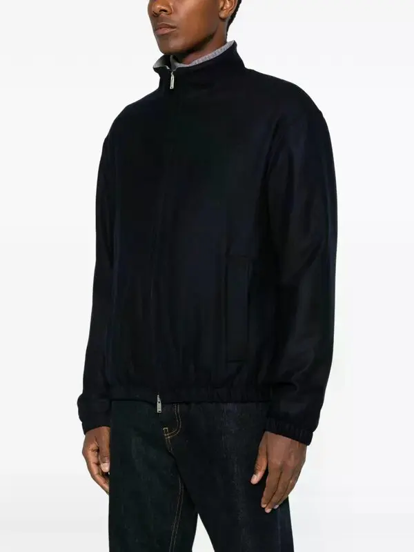 LARDINI Zip-up Bomber Jacket - Blue