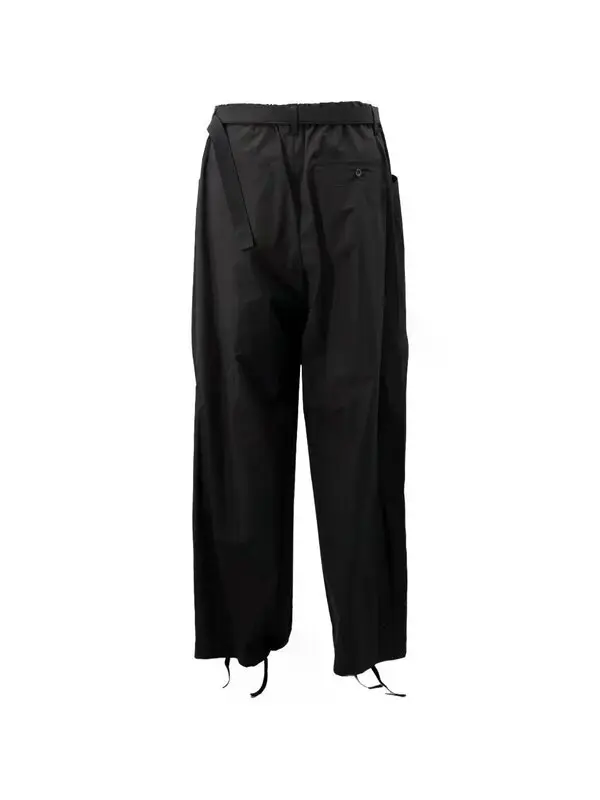 Sacai Belted Drawstring-hem Wide-leg Tousers