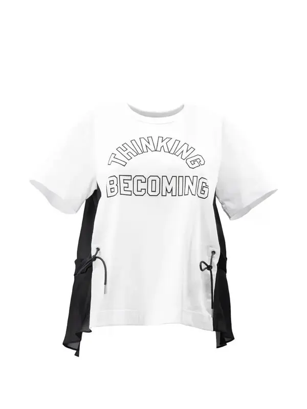 Sacai Panelled Drawstring T-shirt
