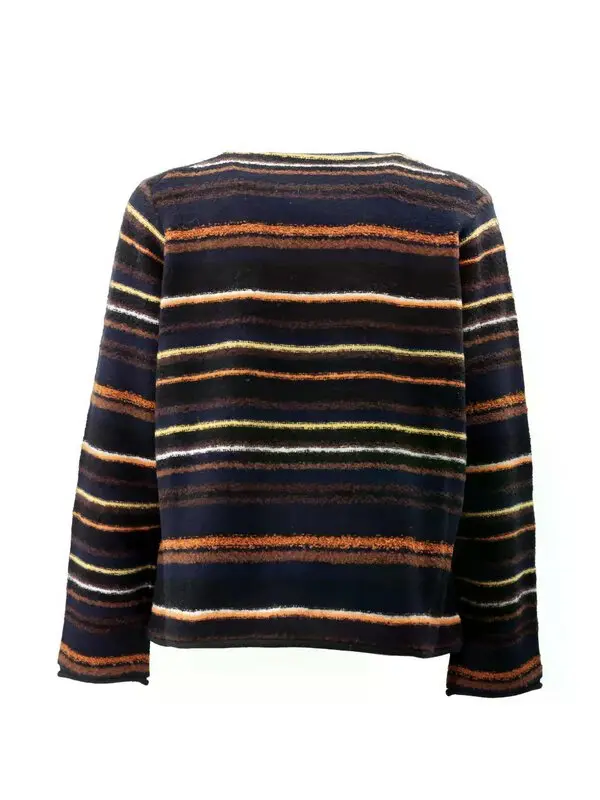 Sacai Horizontal-stripe Chest-pocket Sweater