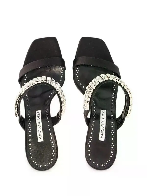 Manolo Blahnik Sakobay Crystal-embellished Sandals