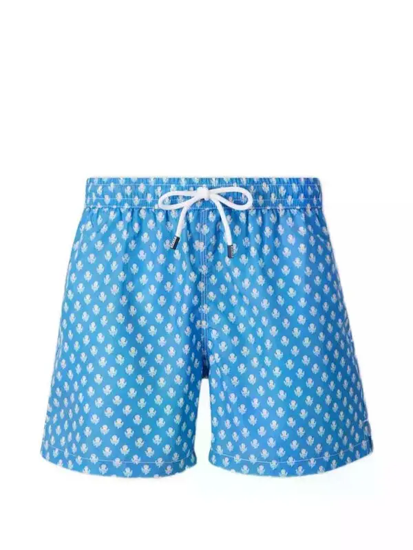 Fedeli Madeira Octopus-print Drawstring Swimsuit - Blue