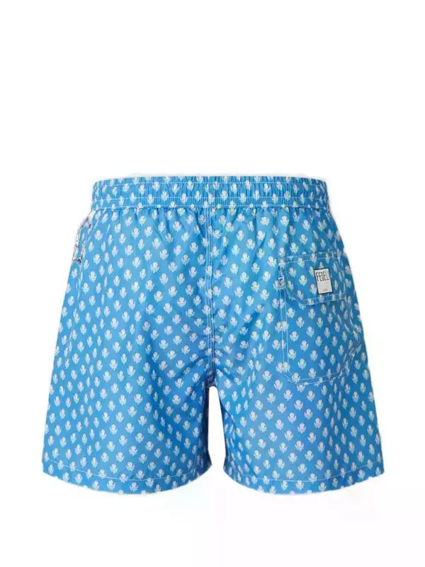 Fedeli Madeira Octopus-print Drawstring Swimsuit - Blue