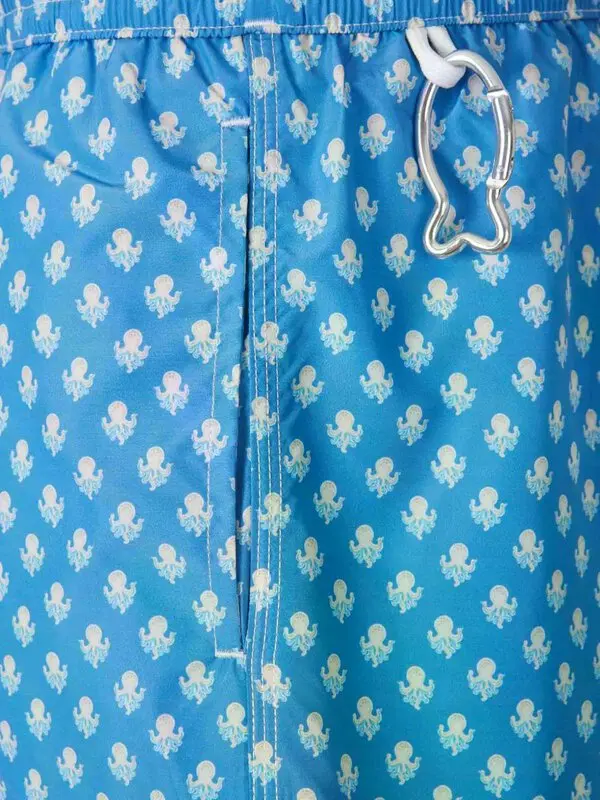 Fedeli Madeira Octopus-print Drawstring Swimsuit - Blue