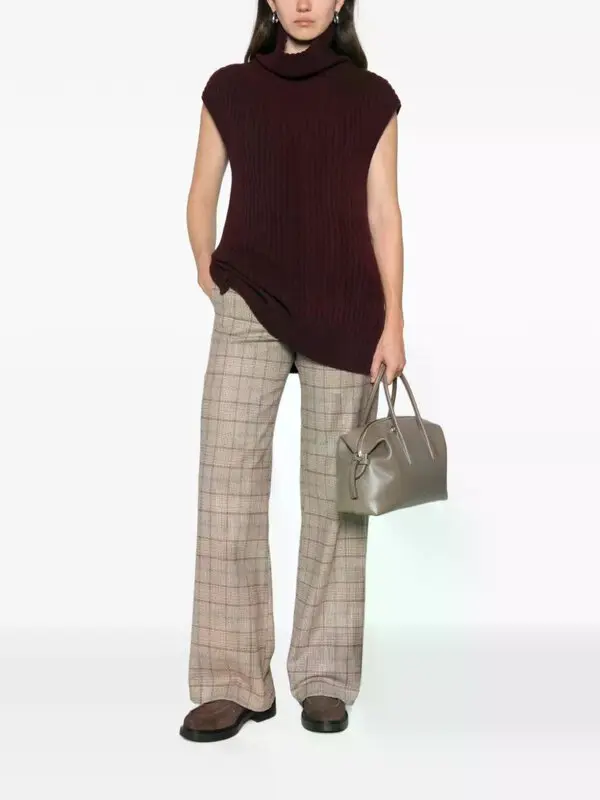 Eric Bompard Ribbed Cashmere Vest - Purple