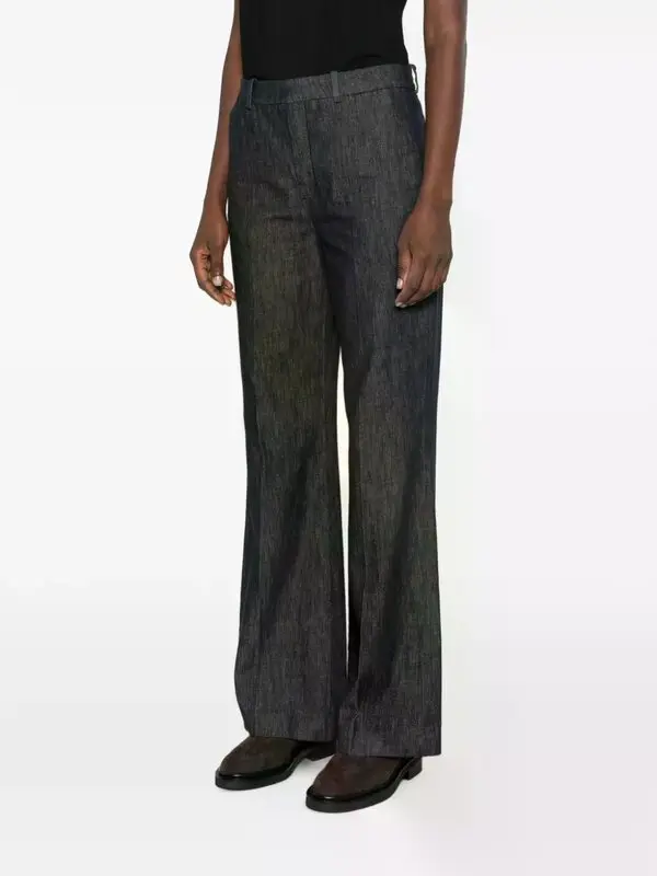 DRYKORN Logo Patch Wide-leg Jeans - Blue