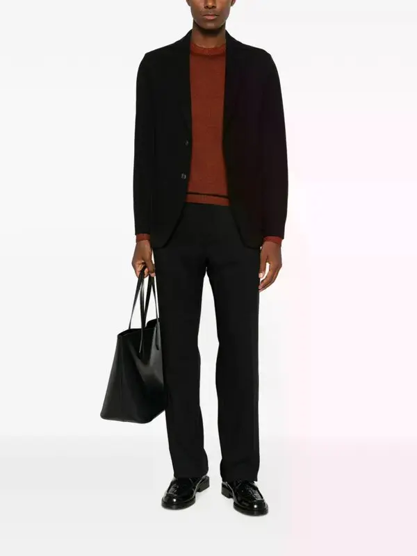 FAY Round-neck Fine Knit Sweater - Red
