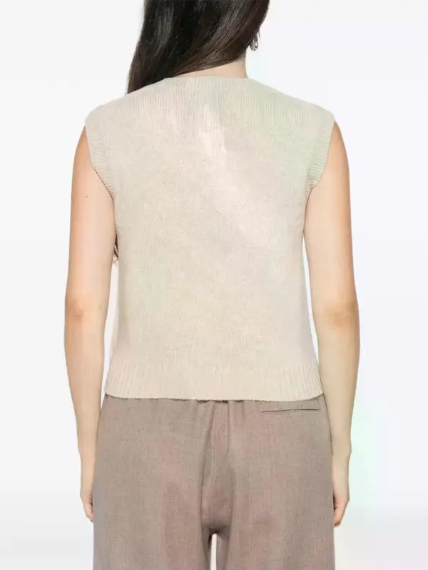 Eric Bompard Sleeveless Knit Vest - Neutrals
