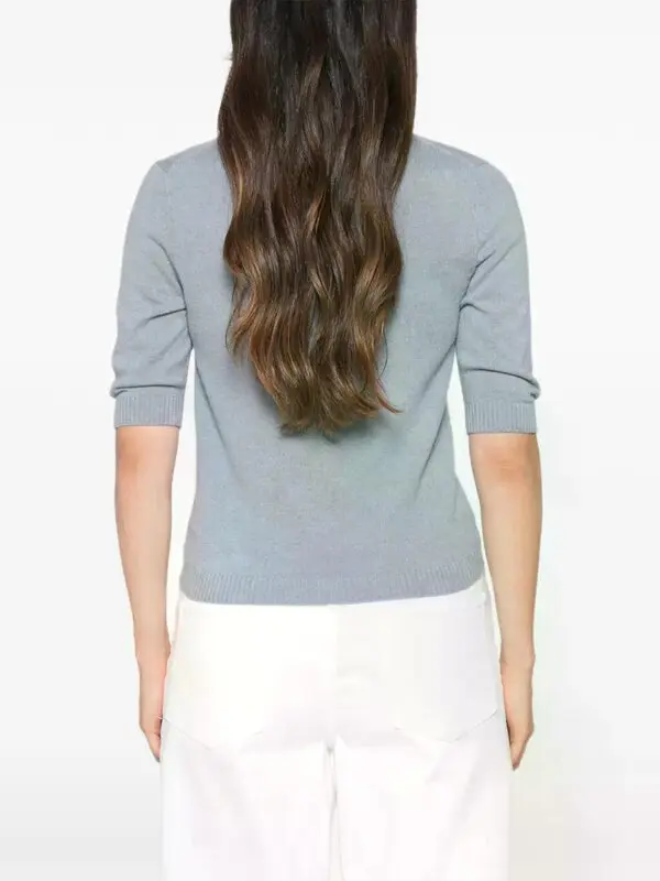 Eric Bompard Cashmere Two-tone Polo Top