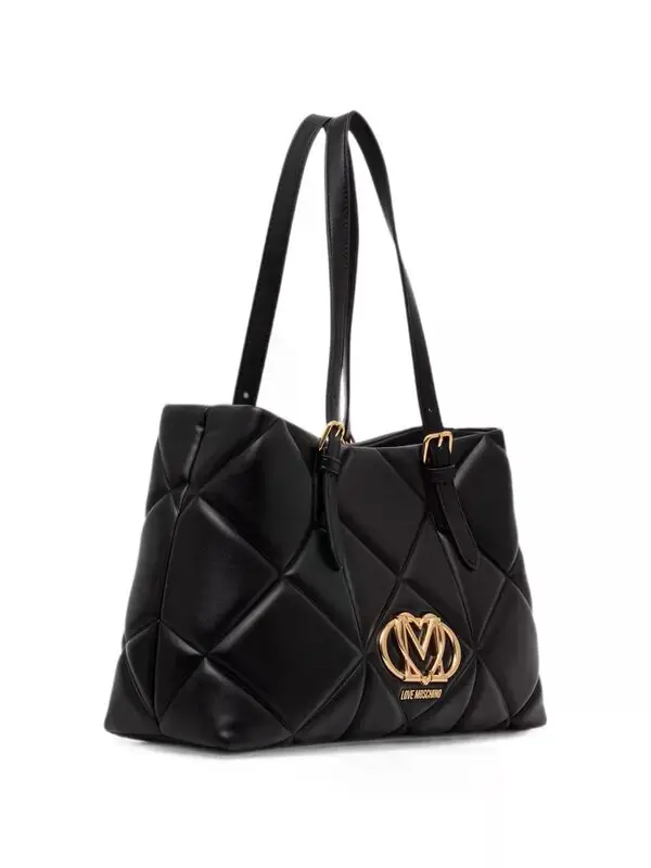 Moschino Quilted Logo-plaque Tote Bag
