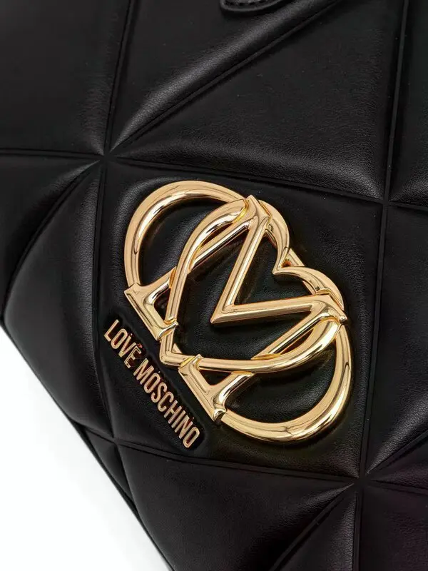 Moschino Quilted Logo-plaque Tote Bag