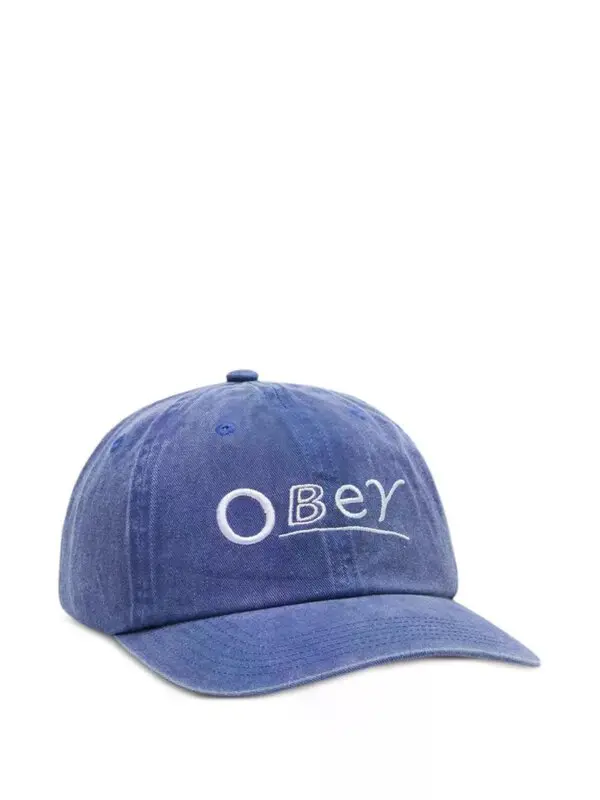 Obey Logo-embroidered Baseball Cap - Blue