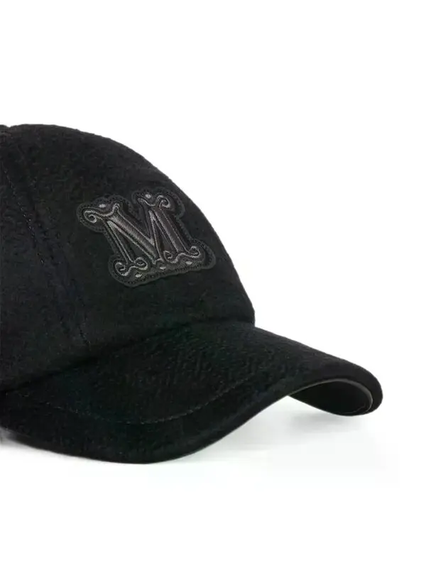 Max Mara Logo-patch Cashmere Baseball Cap