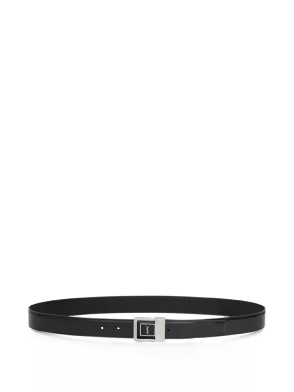 Saint Laurent La 66 Belt In Smooth Leather - Black
