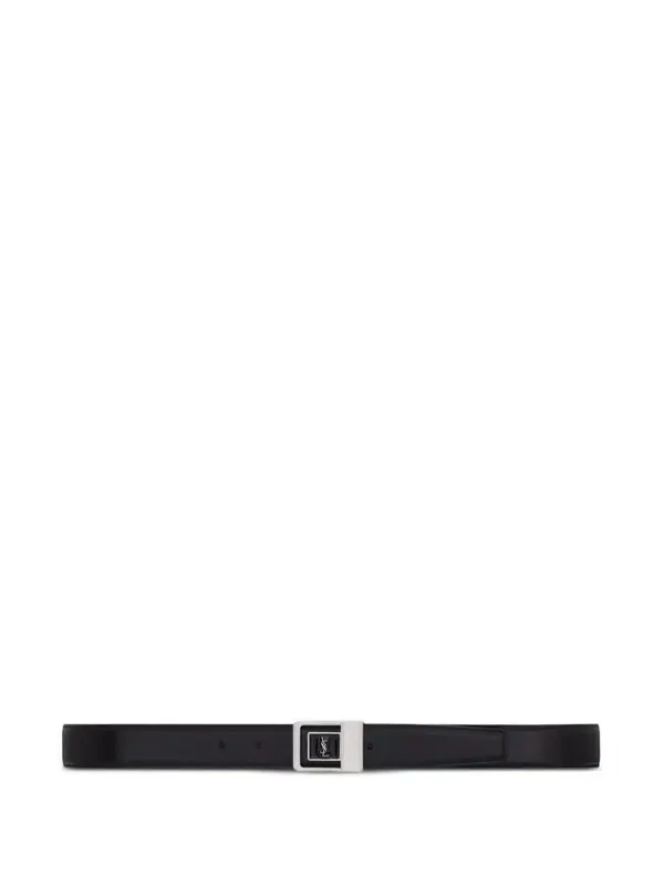 Saint Laurent La 66 Belt In Smooth Leather - Black