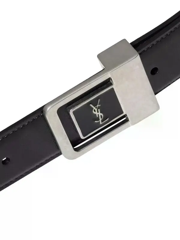 Saint Laurent La 66 Belt In Smooth Leather