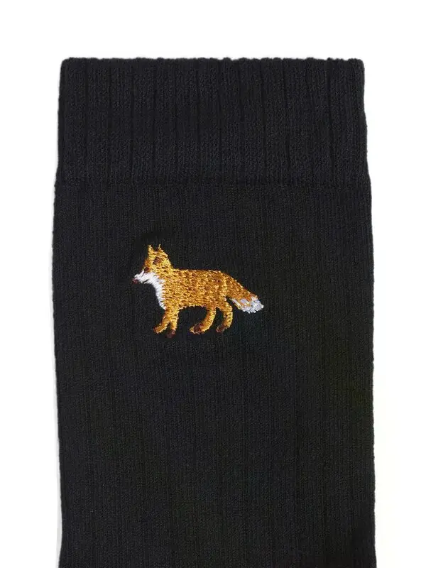 Maison Kitsuné Baby Fox Ribbed Socks