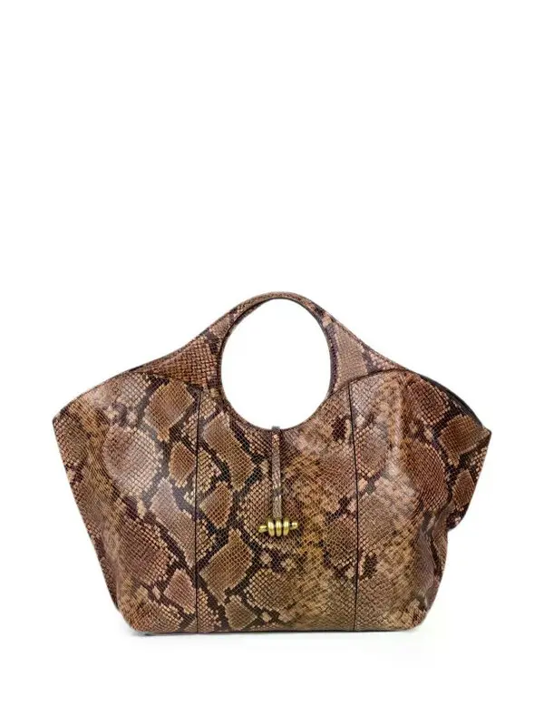 GIANNI CHIARINI Snake-effect Leather Tote Bag