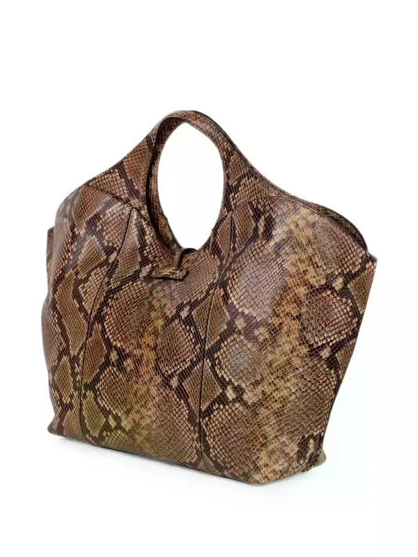 GIANNI CHIARINI Snake-effect Leather Tote Bag