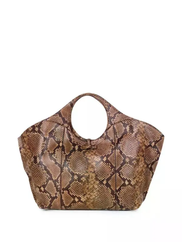 GIANNI CHIARINI Snake-effect Leather Tote Bag