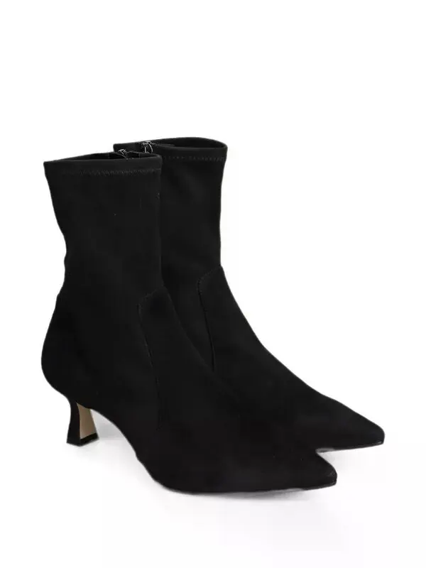 THE SELLER Pointed-toe Kitten-heel Ankle Boots