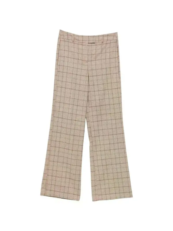 Maison123 Layla Check-pattern Wide Leg Trousers